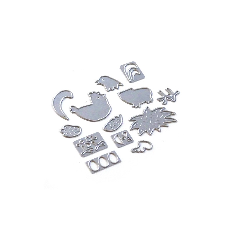 CORTANTE HEN & ROOSTER 4.1×4.3CM - M.D.E. ao Quadrado - Material ...