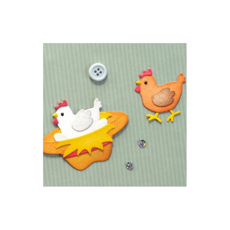 CORTANTE HEN & ROOSTER 4.1×4.3CM - M.D.E. ao Quadrado - Material ...